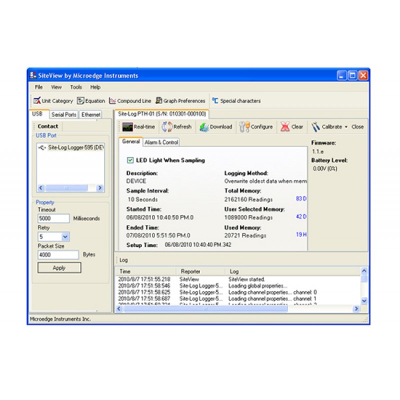 SiteView Data Logger Software