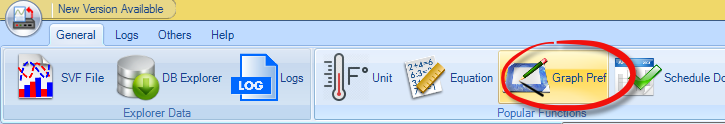 Graph preferences dialog